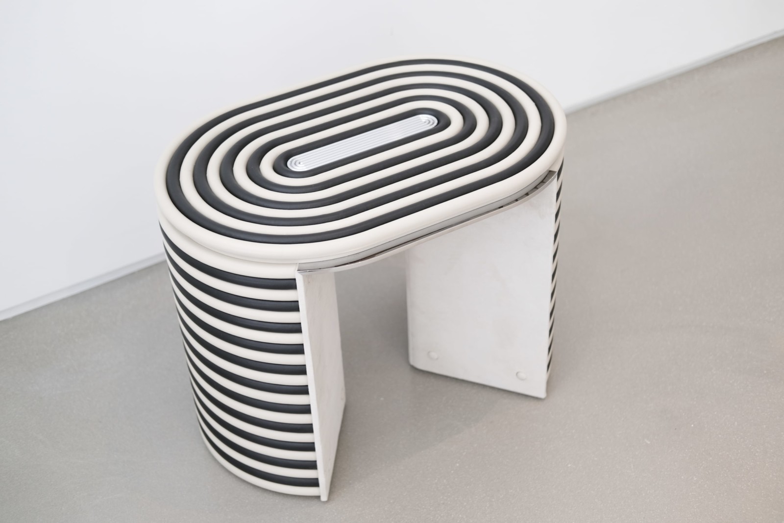 Black and White Stool — Cristina Grajales Gallery