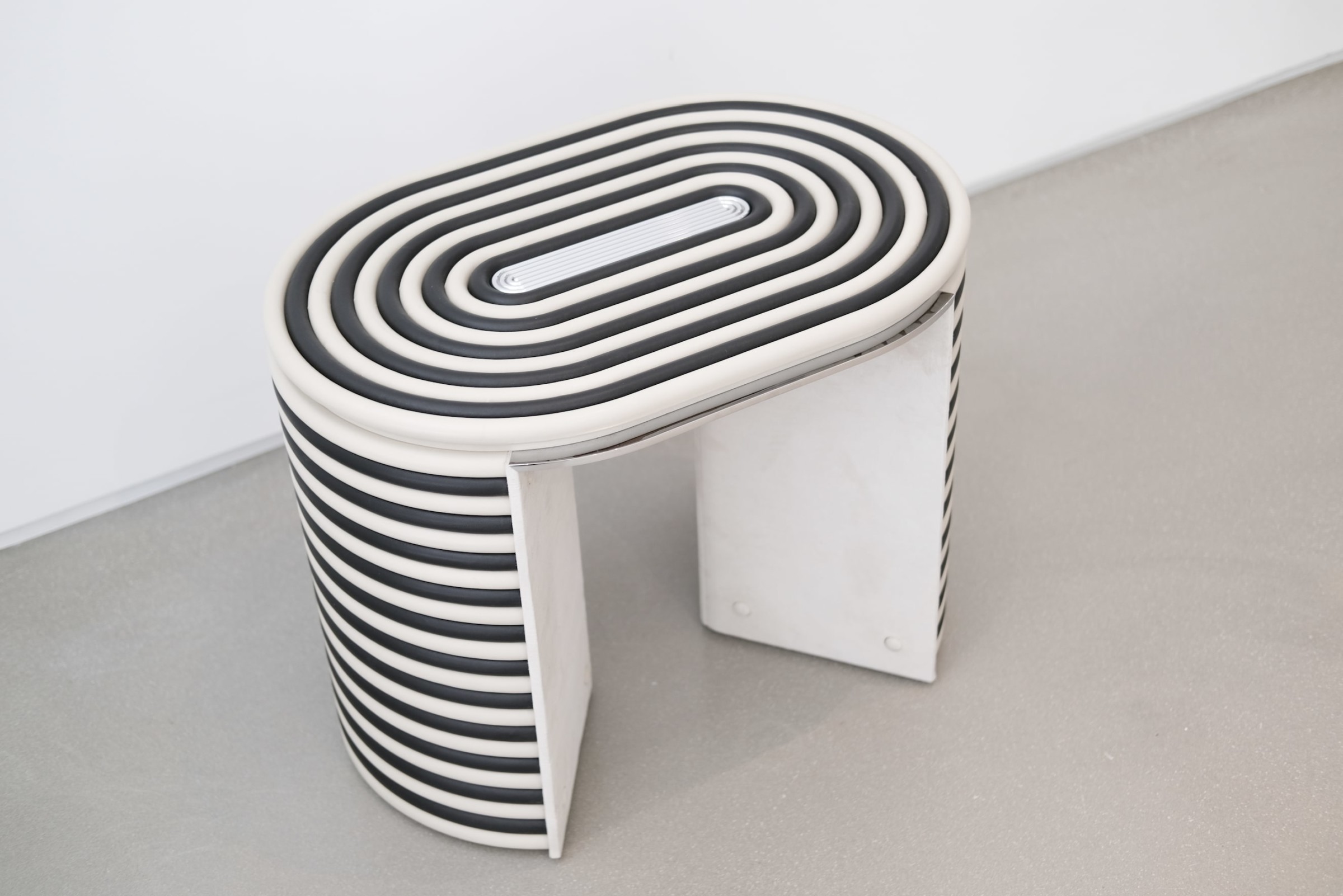 Black and White Stool — Cristina Grajales Gallery