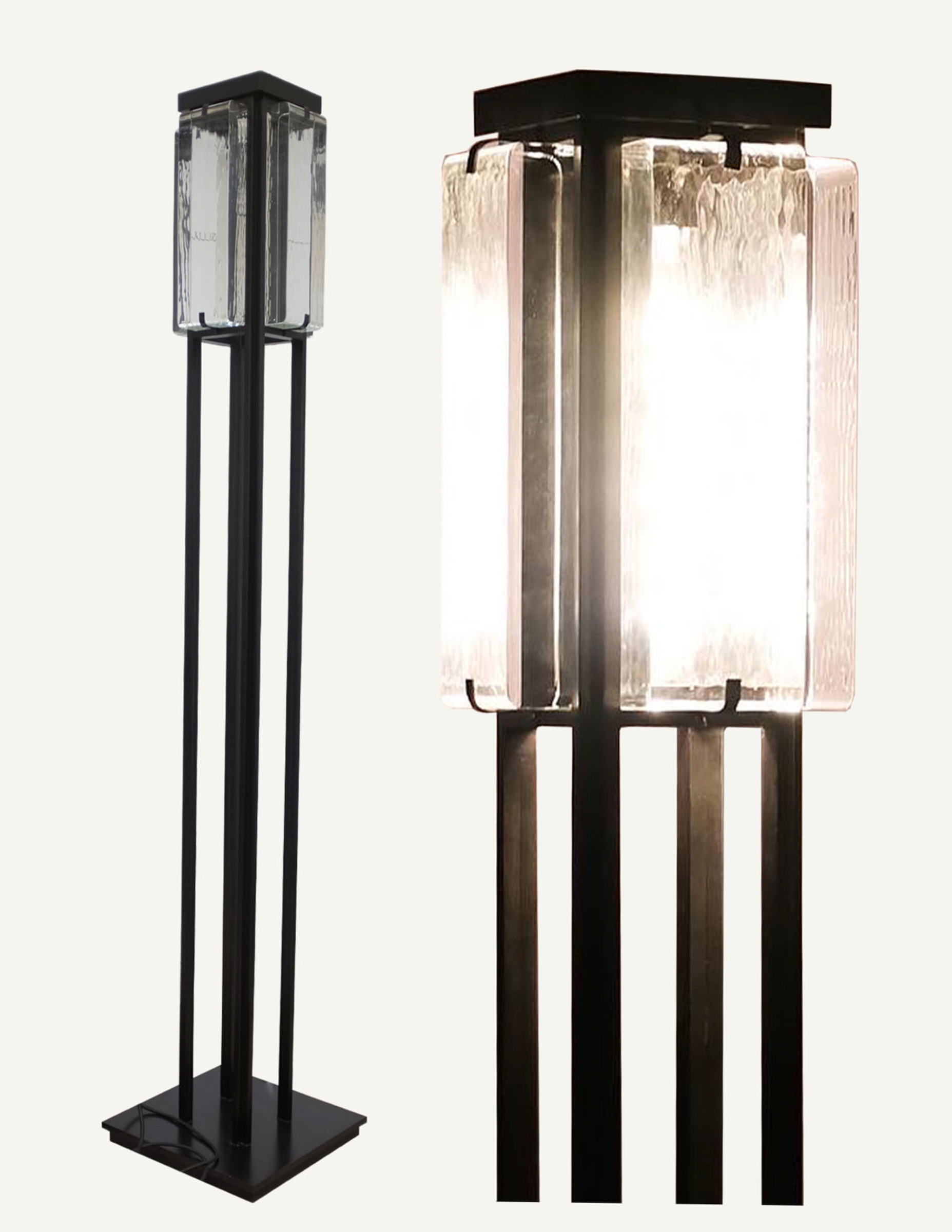 Glass Block Floor Light — Cristina Grajales Gallery