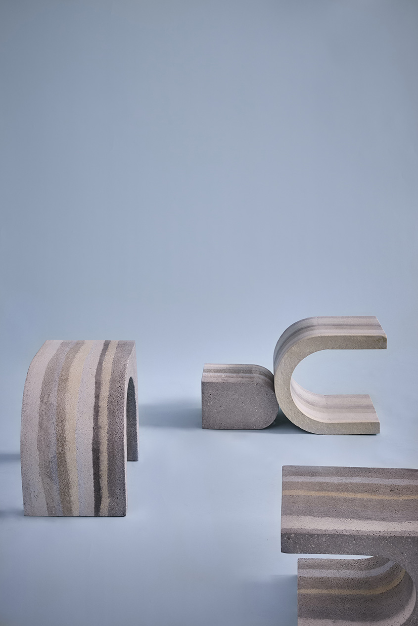 Rammed Earth Side Table B — Cristina Grajales Gallery