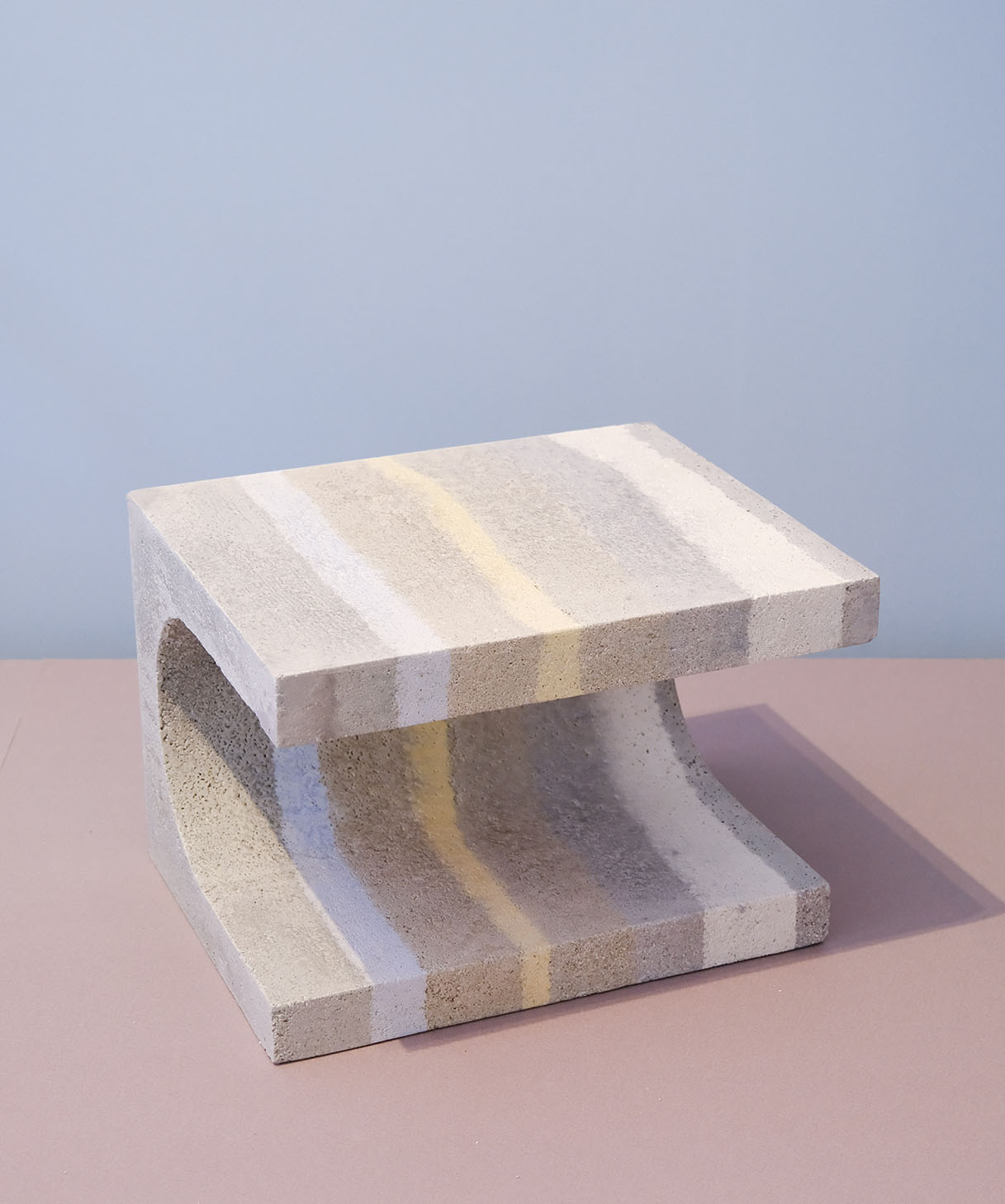 Rammed Earth Side Table C — Cristina Grajales Gallery